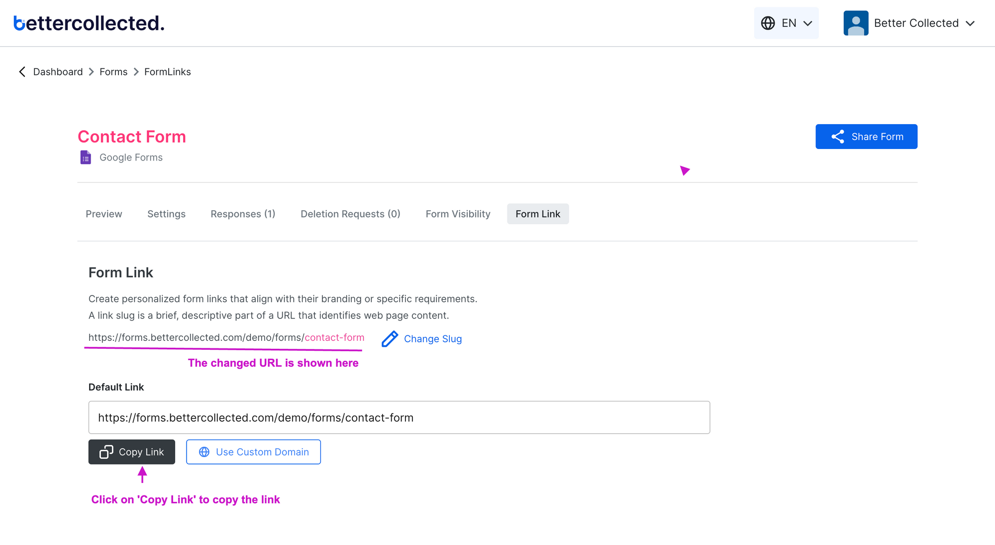 How to Create a Custom URL for Google Forms?